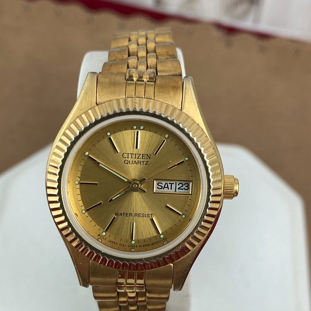 Vintage Citizen Base Metal Case Stainless Steel Yello… - Gem